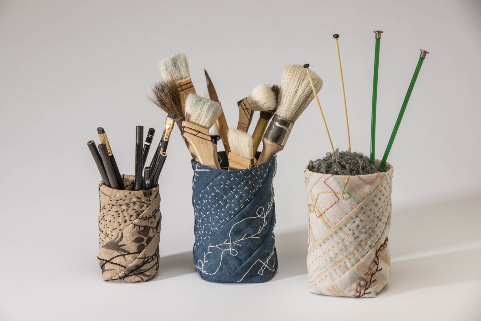 Embroidered Fabric Vase – Tatter