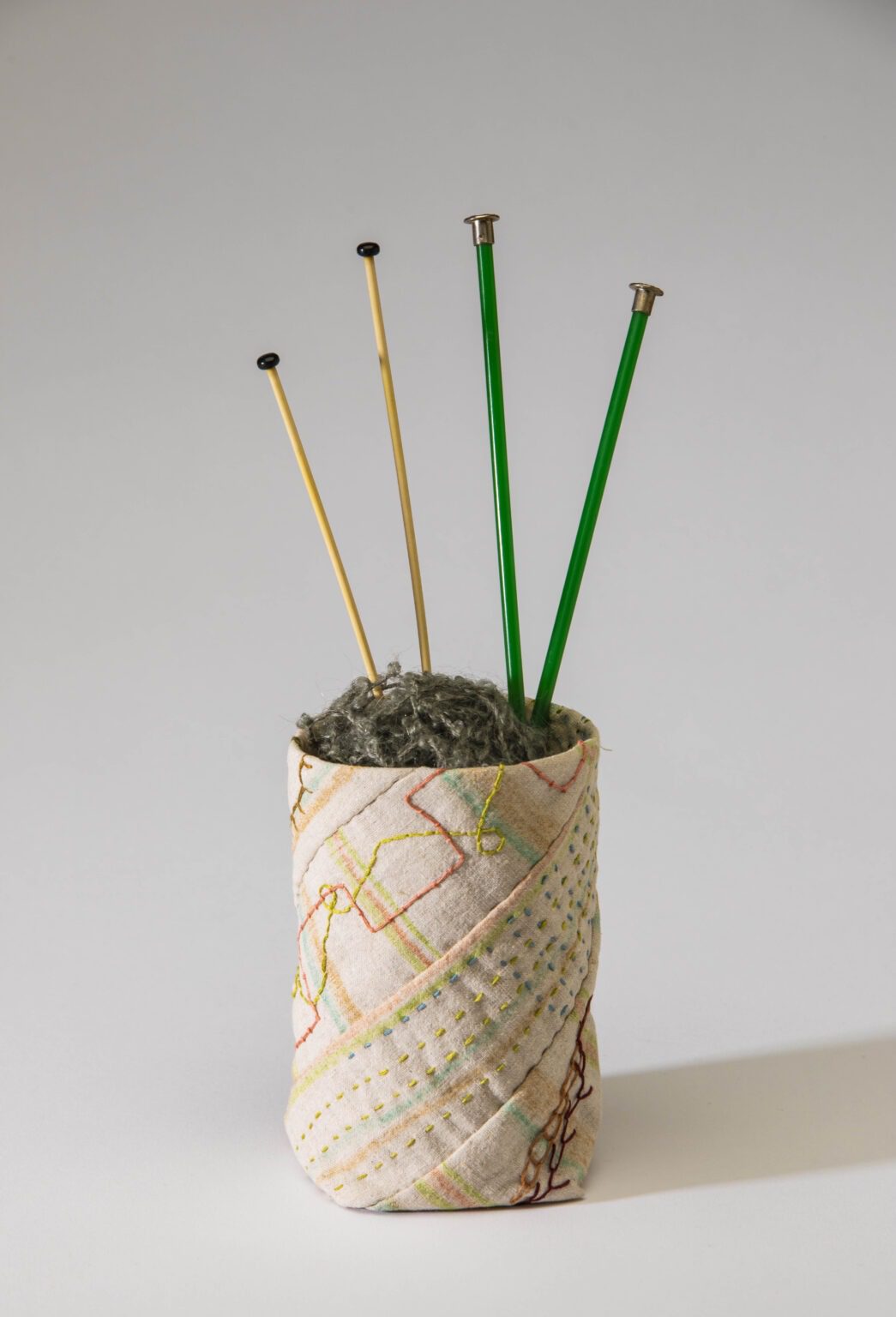 Embroidered Fabric Vase - Tatter