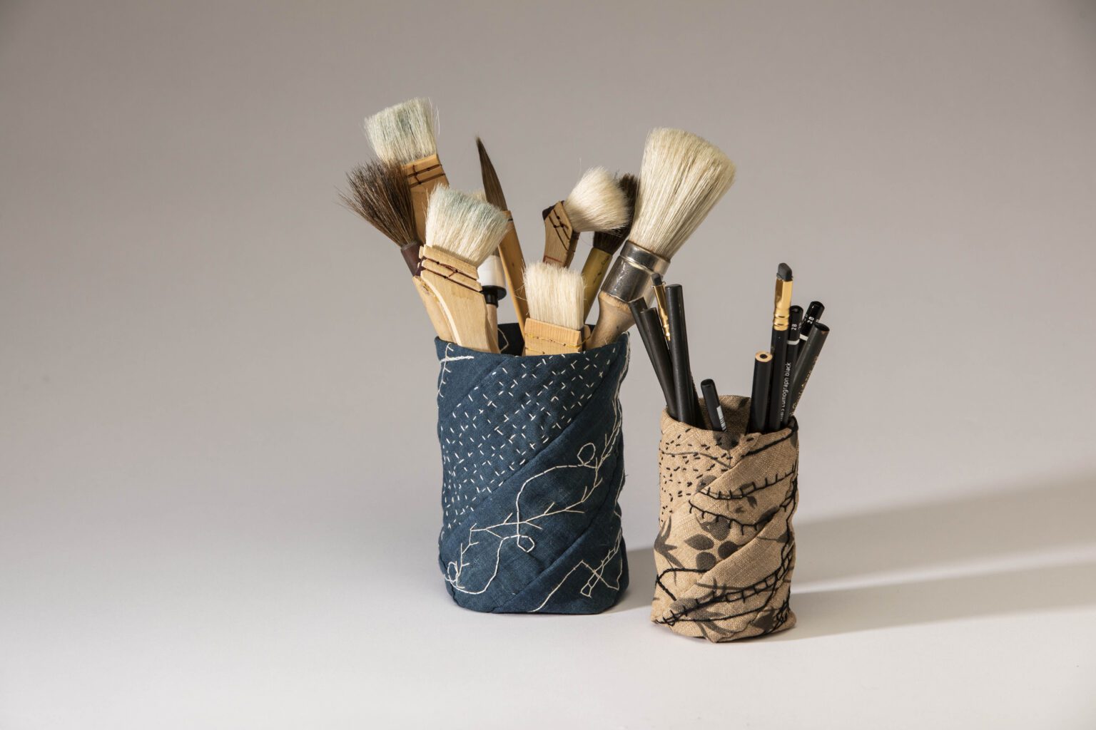 Embroidered Fabric Vase - Tatter